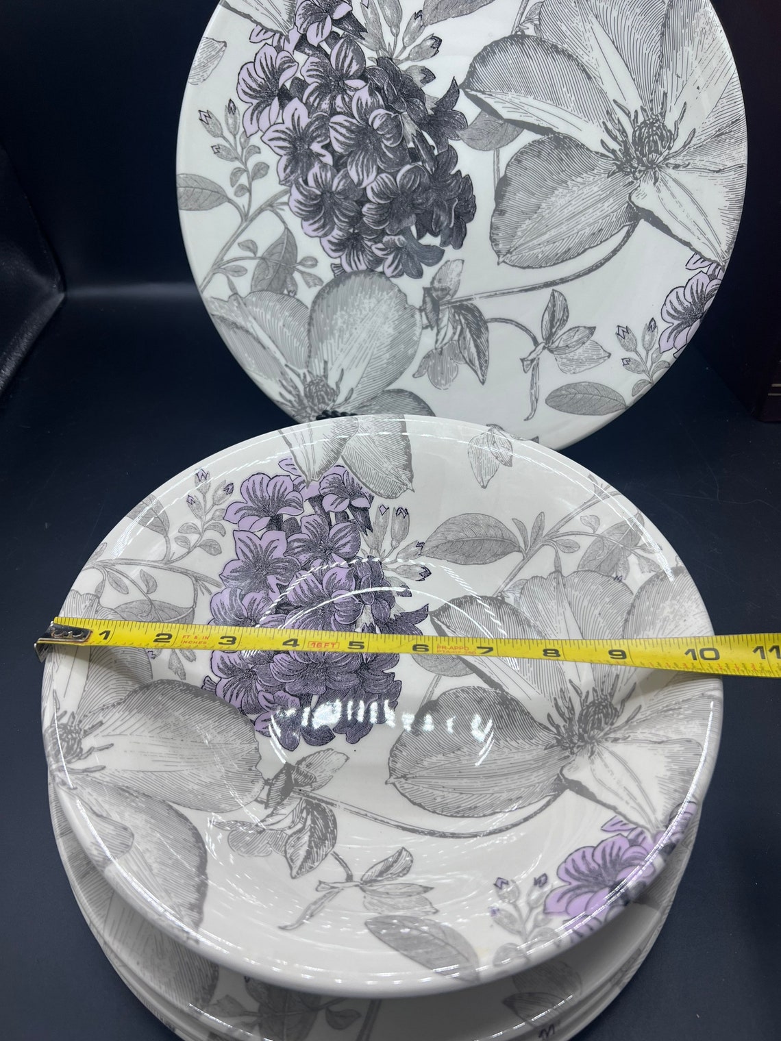Clematis Purple by ANDREW TANNER England Dishes Dinner Plates Serving ...