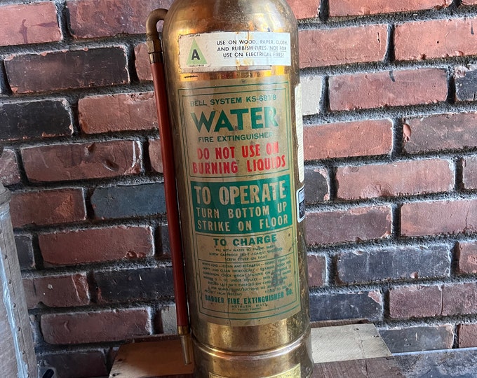 Vintage Badger Bell System Fire Extinguisher KS-6870/ Heavy Brass ...