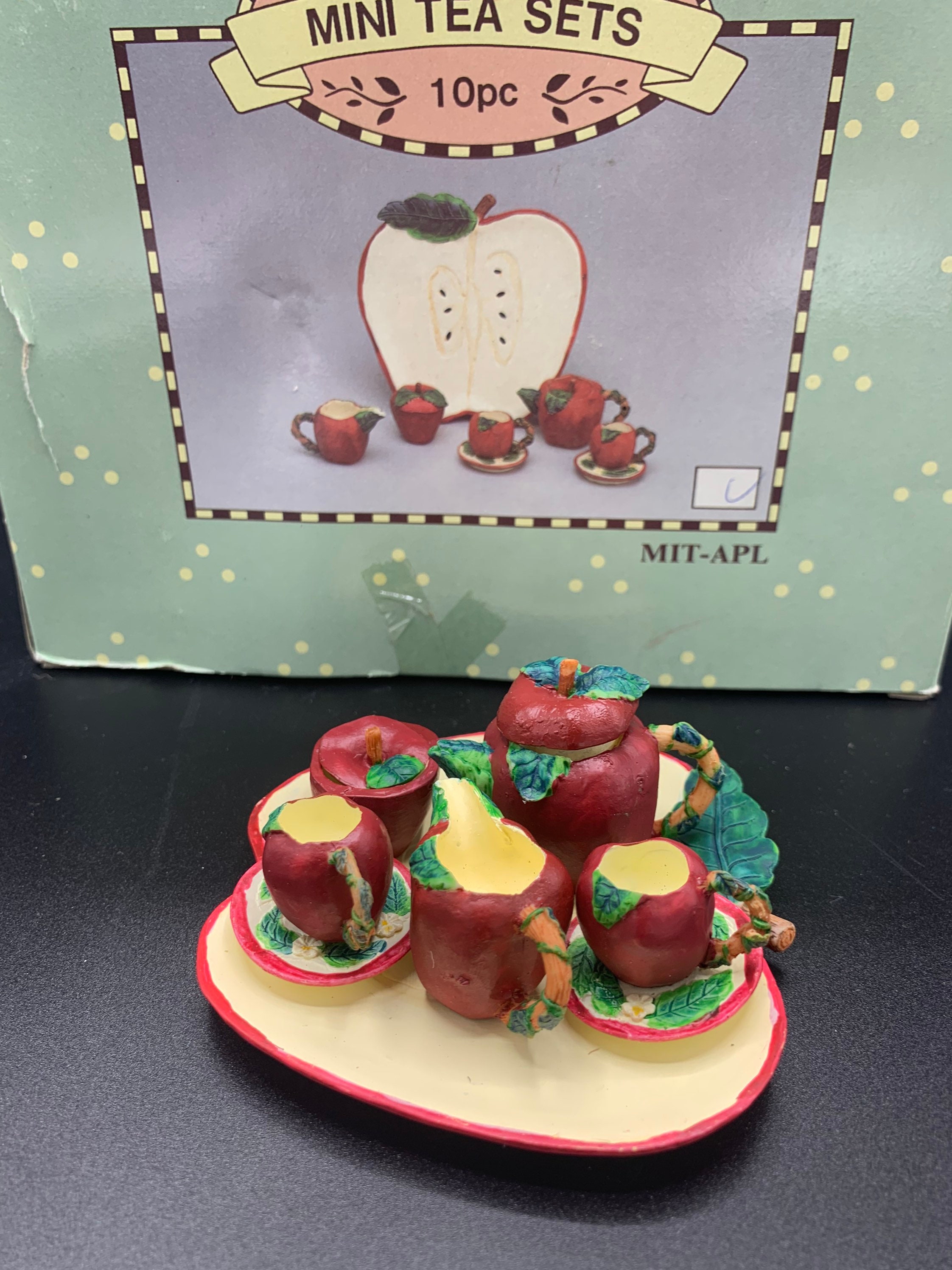 Miniature Decorative Resin Tea Set/ Dollhouse Tea Set/ - Etsy