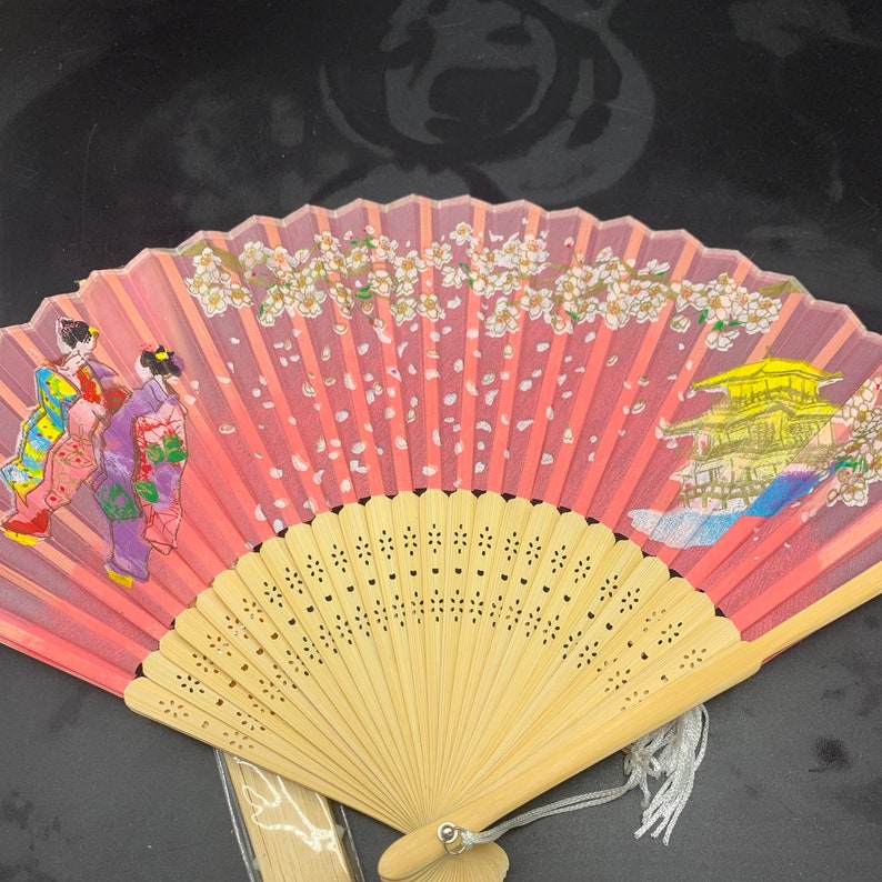 Vintage Chinese Carved Bamboo Wooden Hand Fan With Box/ - Etsy