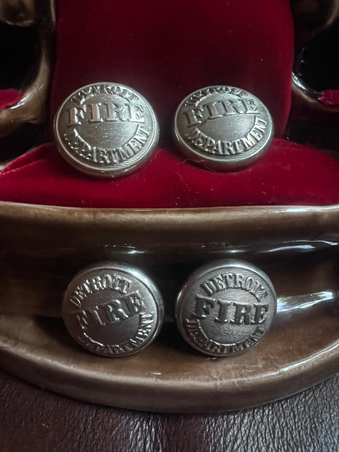 Vintage Detroit Fire Department Button Waterbury Button 7/8” Silver ...