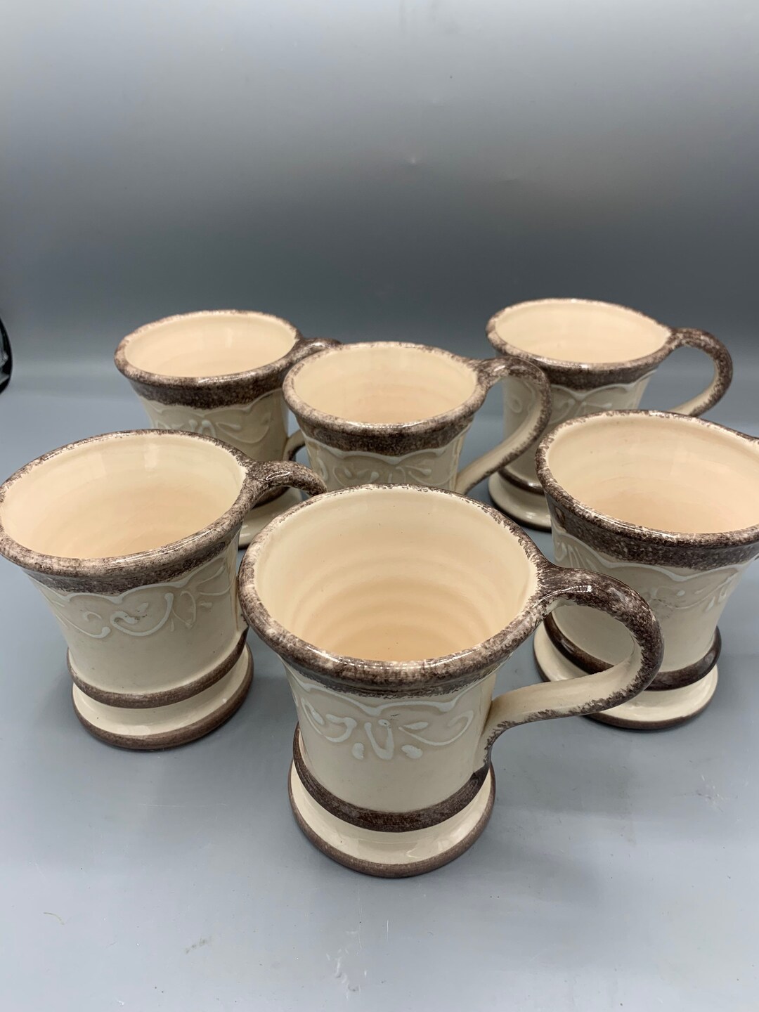 Vintage Pastel Ceramic Italian Mugs - Etsy