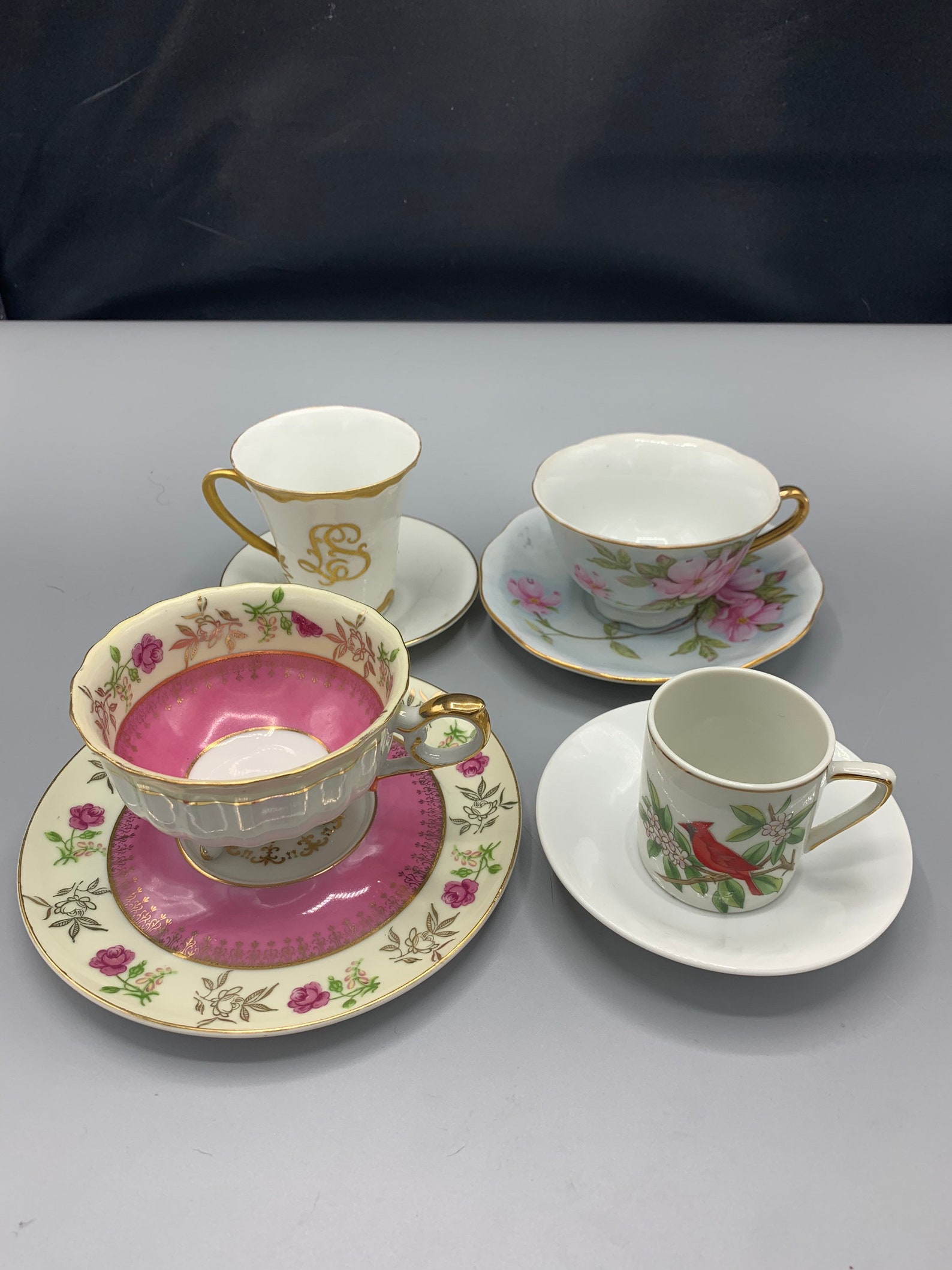 Lefton Renaissance 3571ceramic Cup Floral Hand Painted - Etsy