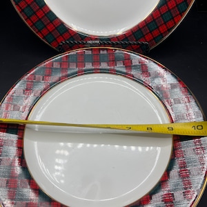 Horchow Gold Tartan Serving Dishes Dinner Plates - Etsy
