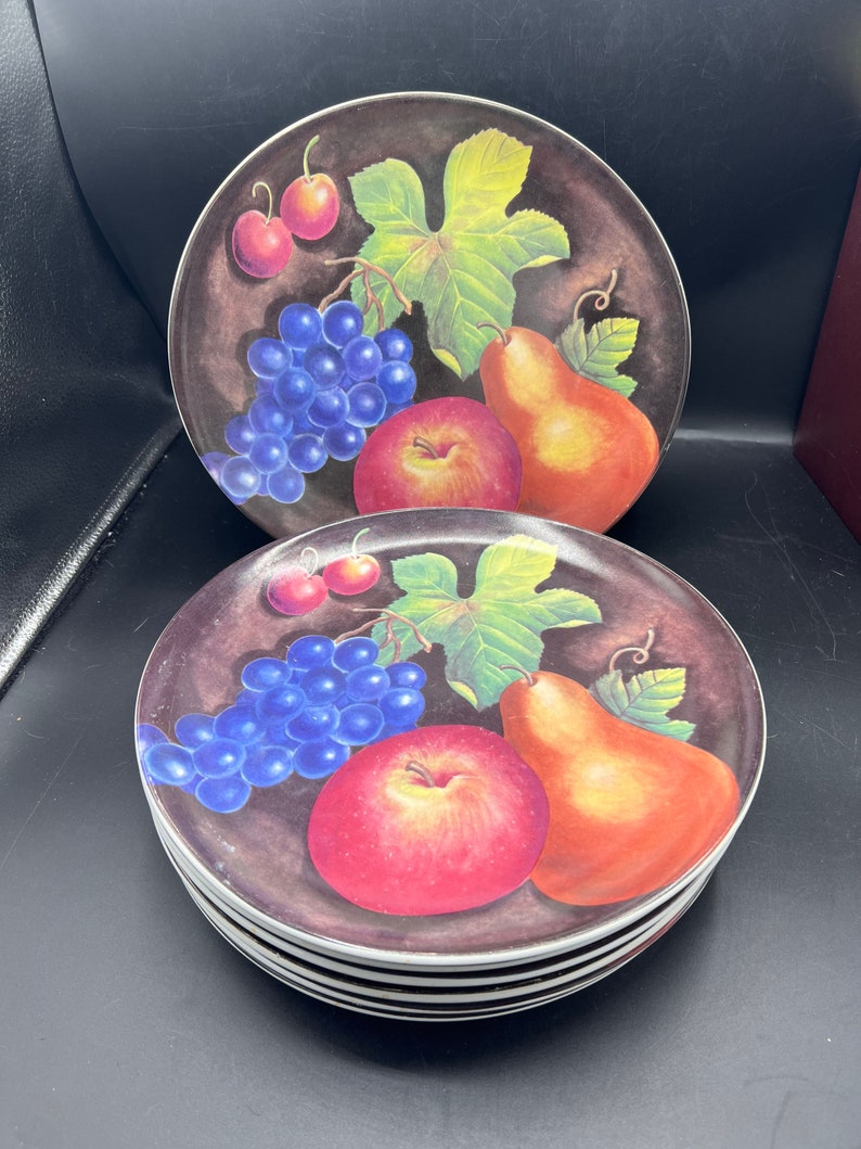 Set of 5 Furio Home Fruit Dinner Plates Indonesia RARE - Etsy