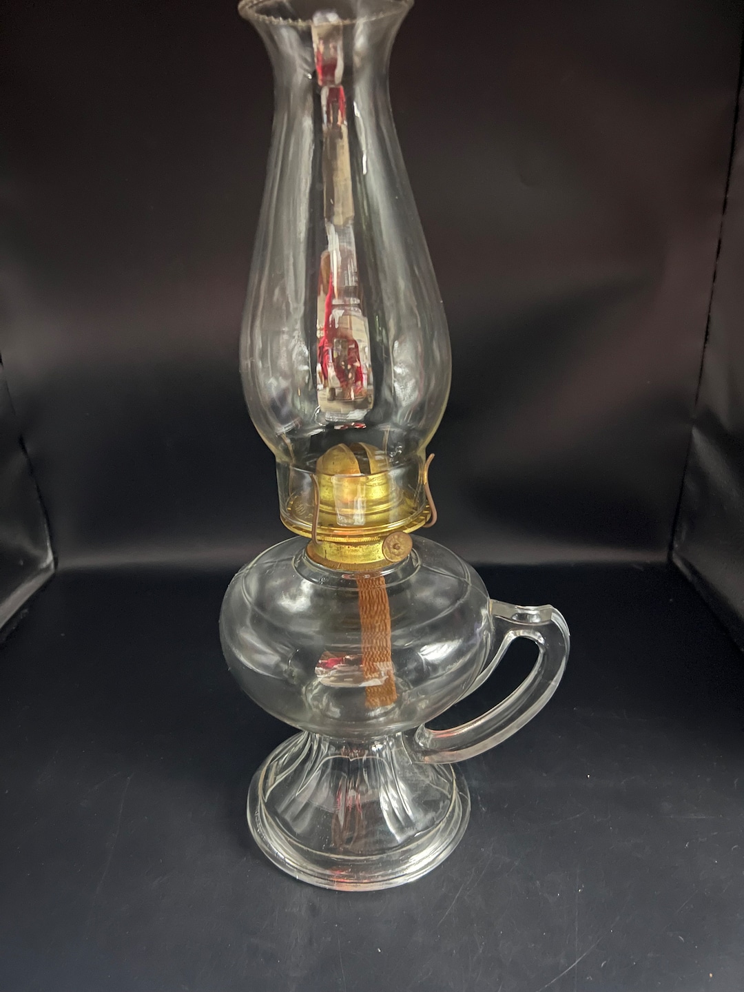 Vintage /antique Finger Hand Glass Oil Lamp Eagle Burner Made is USA - Etsy