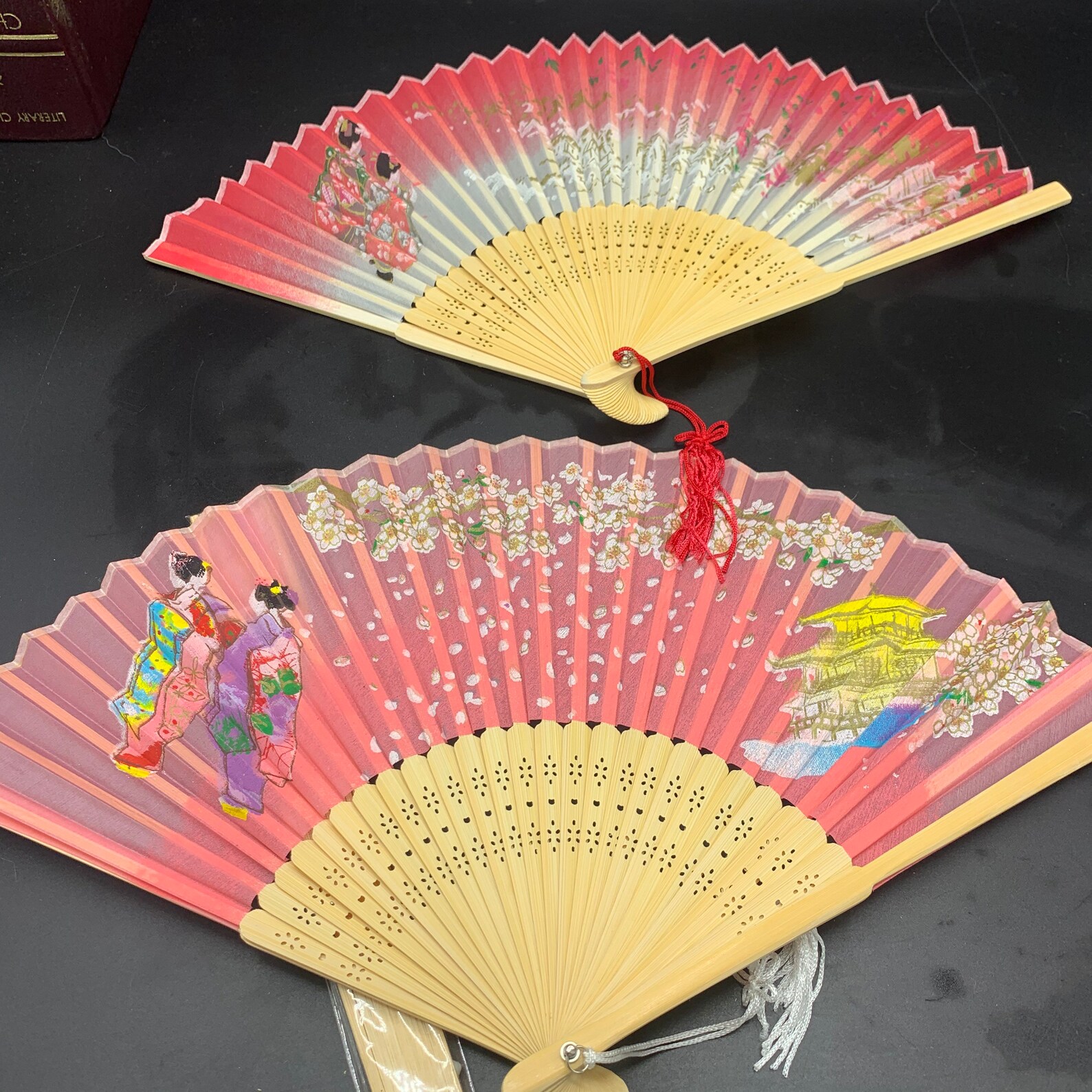 Vintage Chinese Carved Bamboo Wooden Hand Fan With Box/ - Etsy