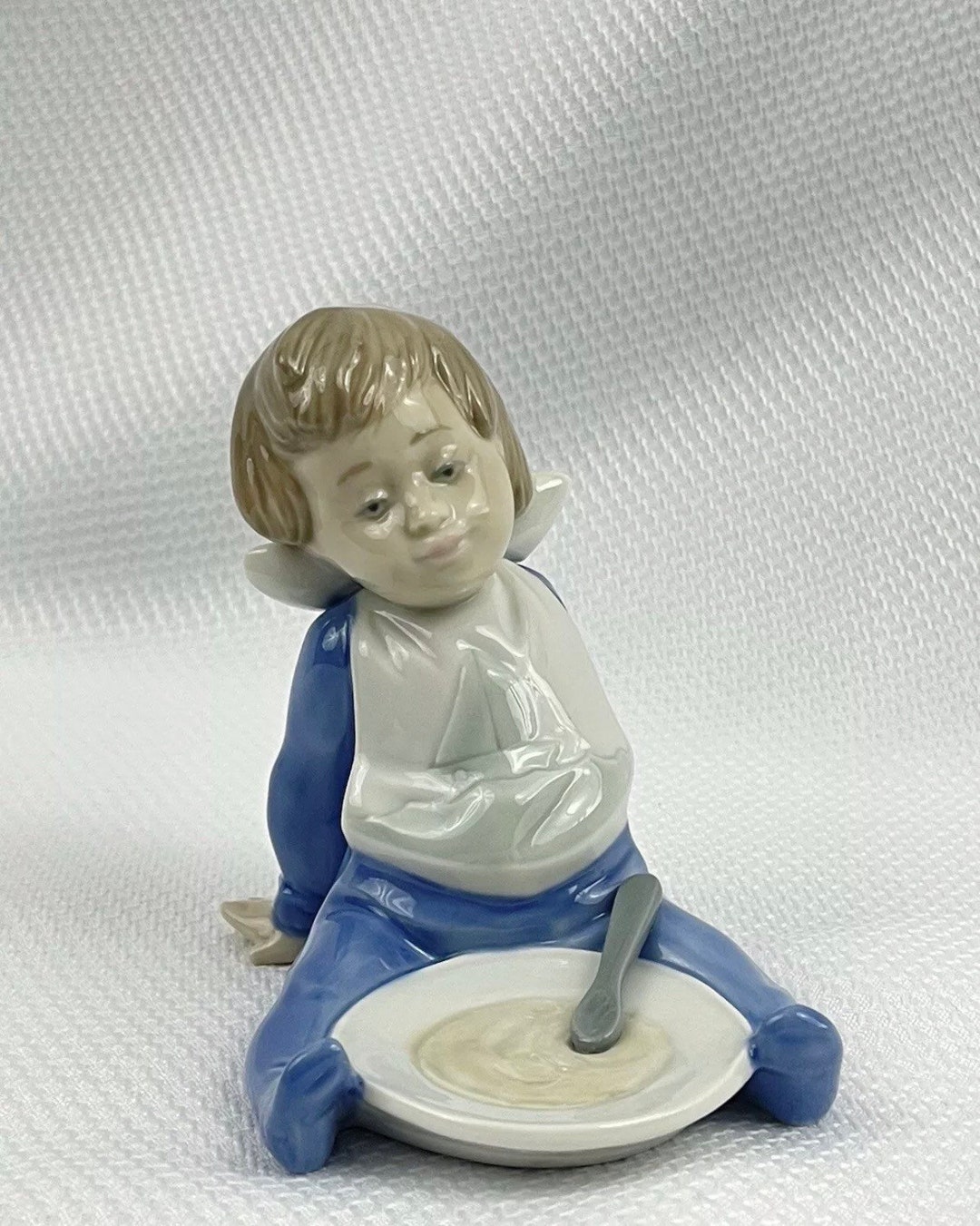 NAO BY LLADRÓ #1074 I’M Full Porcelain Baby Boy Figurine.collectible ...