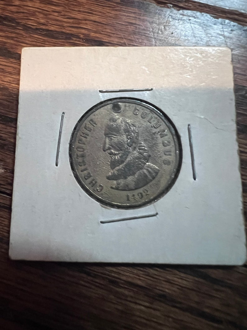 1892 USA Christopher Columbus Expedition 400 Years Discovery Old Medal ...