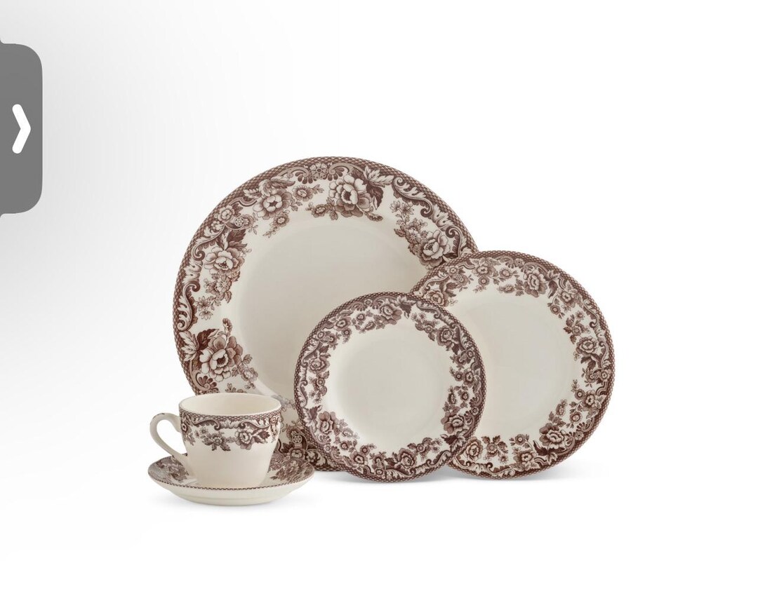 Spode Brown Delamere 5 Piece Place Setting/ Thanksgiving Dishes - Etsy