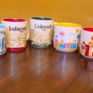 Starbucks State Collection Coffee Mugs Michigan Phoenix Colorado - Etsy