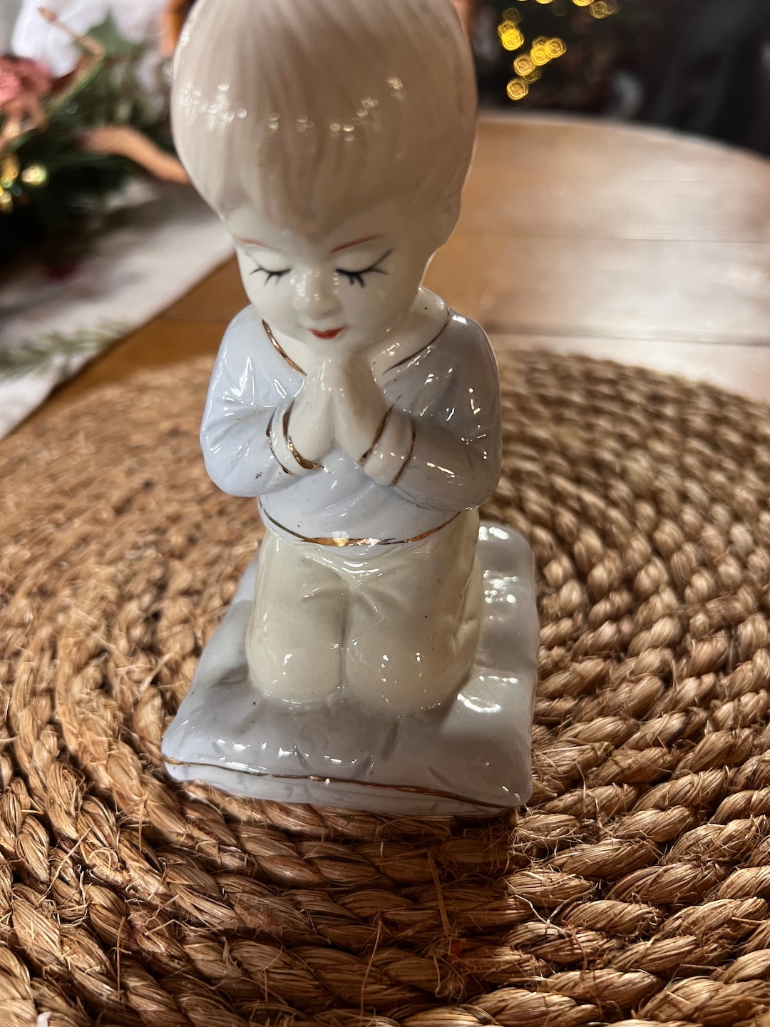 Praying Boy Porcelain Figurine / Prayer Time Figurine - Etsy