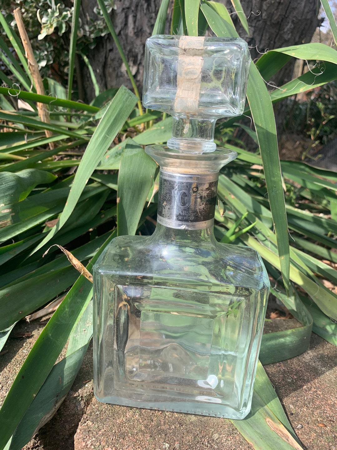 Vintage Antique Whiskey Bottles, / Vintage Glass Bottle, Vintage Decor ...