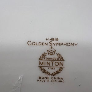 Minton Golden Symphony H4019 Plates /salad Plates/butter Plates - Etsy