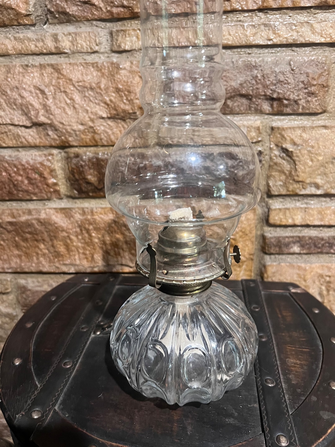 Farmlight Ornate Glass Oil Lamp, Vintage Glass Oil Lamp New , Christmas ...