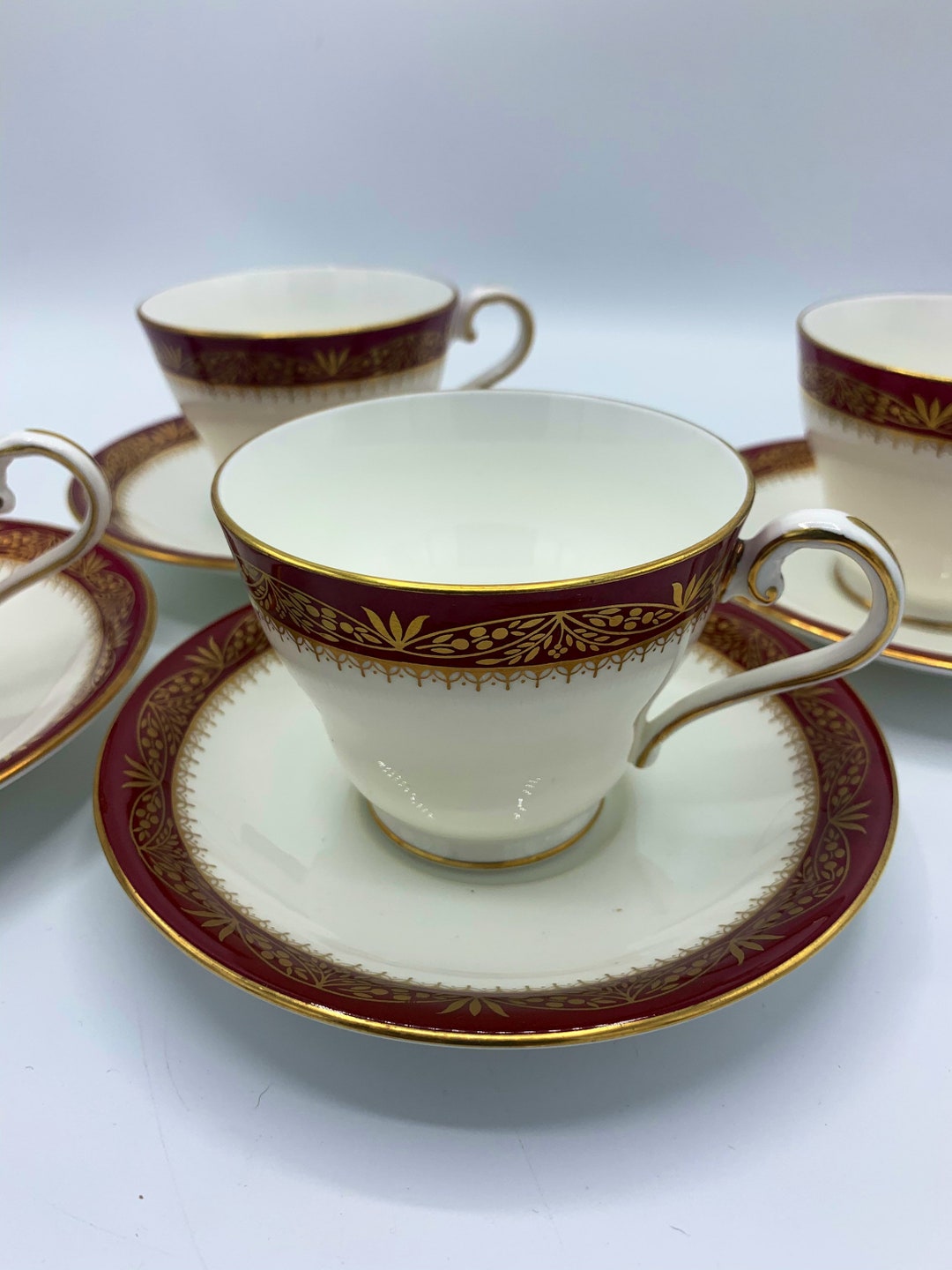 Vintage Aynsley Warwick Tea Cups Set of 4 - Etsy