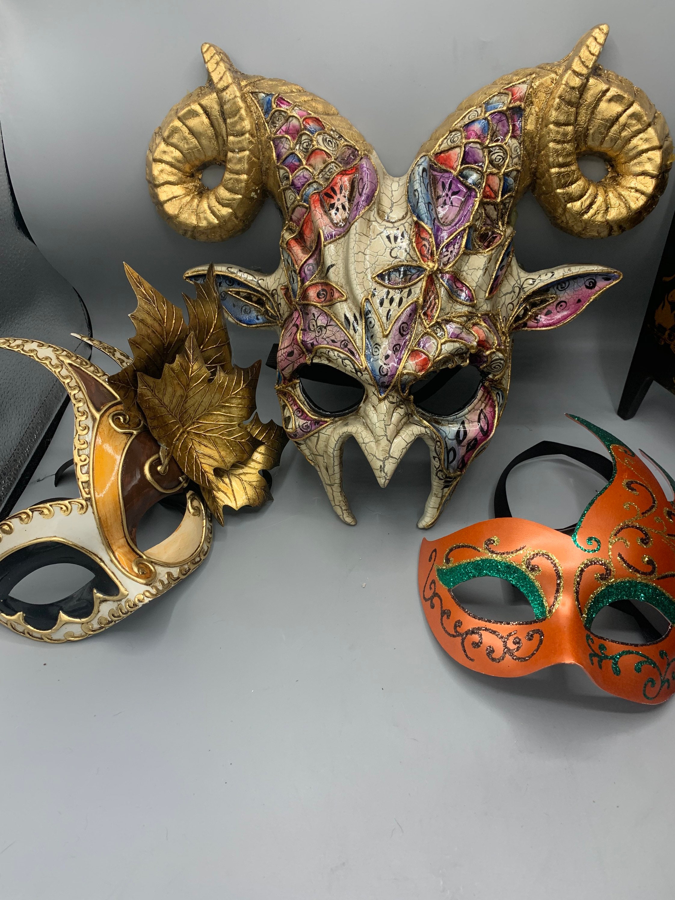 Authentic Venetian masks / fiber goblin mask / masquerade mask | Etsy