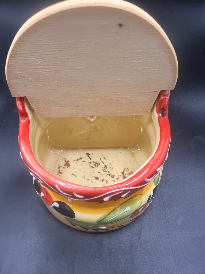 Pier 1 Imports Ceramic “olive” Salt Cellar/ Wall Salt Cellar - Etsy