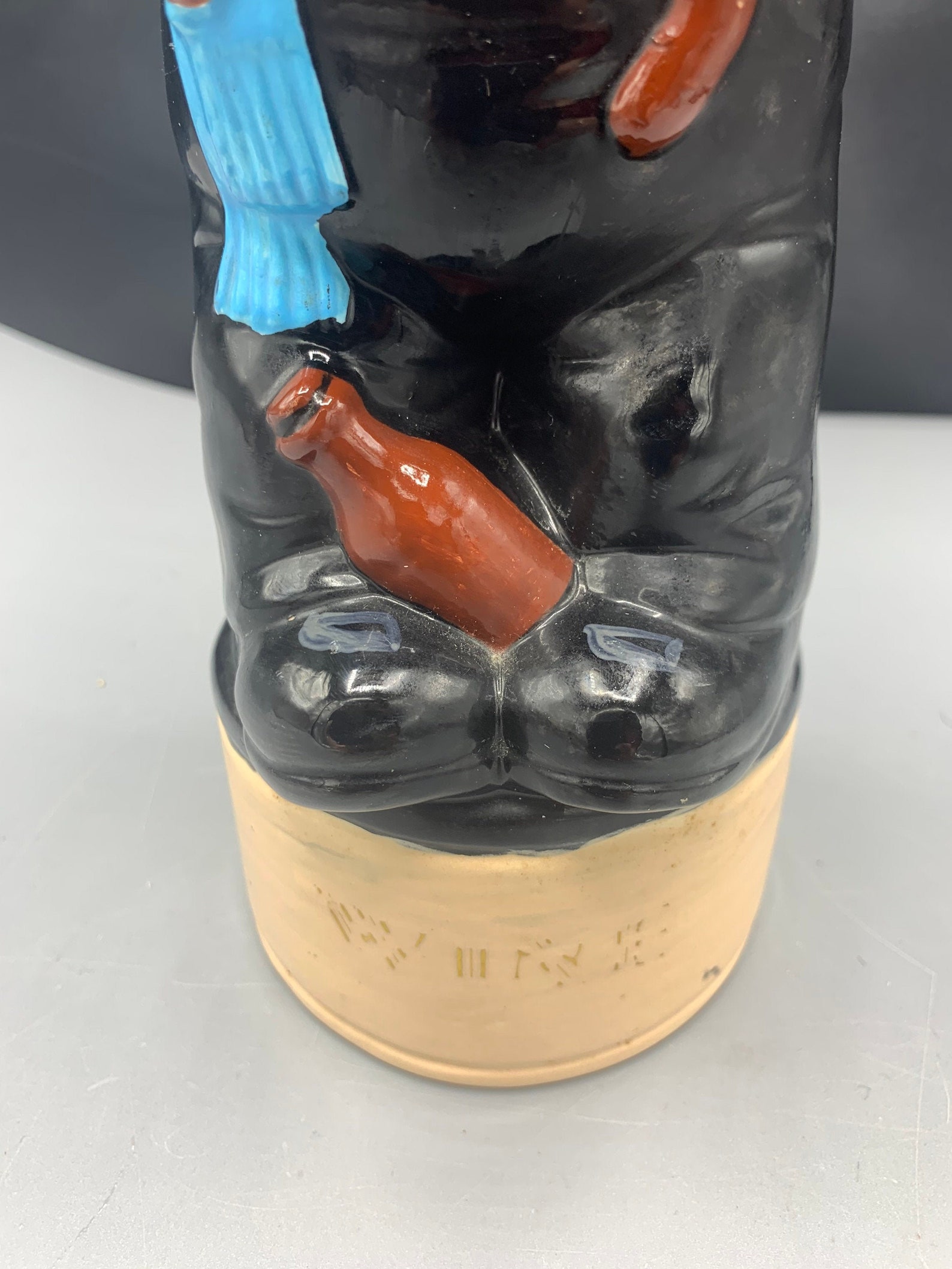 Ceramic wine decanter man with hat | Etsy