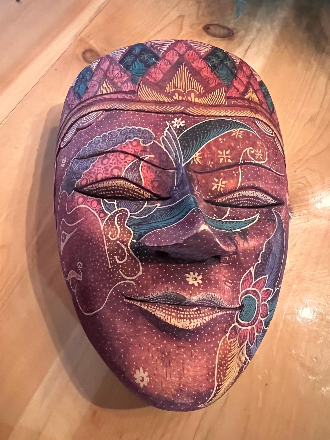 Indonesian Batik Topeng Mask. These Are Hand-carved Wooden Masks ...