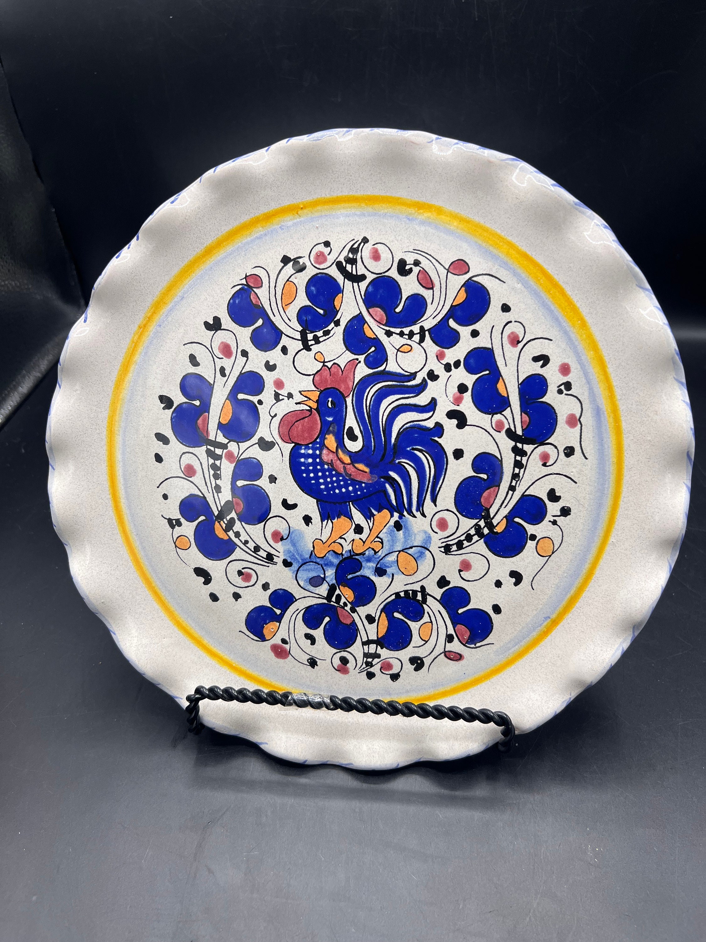 Vintage Deruta Roster Design Plate Hand Painted - Etsy