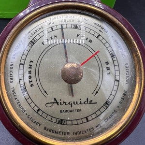 Vintage AIRGUIDE Barometer and Thermometer Weatherstation - Etsy