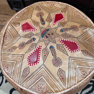 Hand Made Moroccan Poofs Hand Made 100% Leather Ottoman Comfortable ...