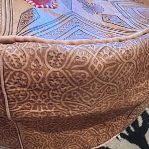 Hand Made Moroccan Poofs Hand Made 100% Leather Ottoman Comfortable ...