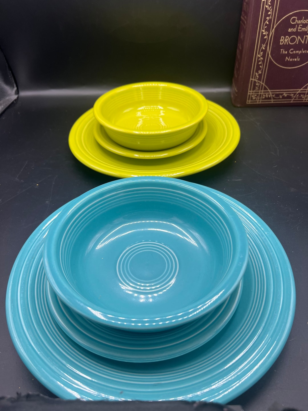Vintage Homer Laughlin Fiesta Dinnerware Lime Green and Turquoise ...