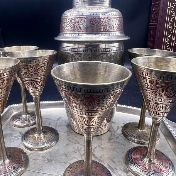 Brass Cocktail Shaker Set - Etsy