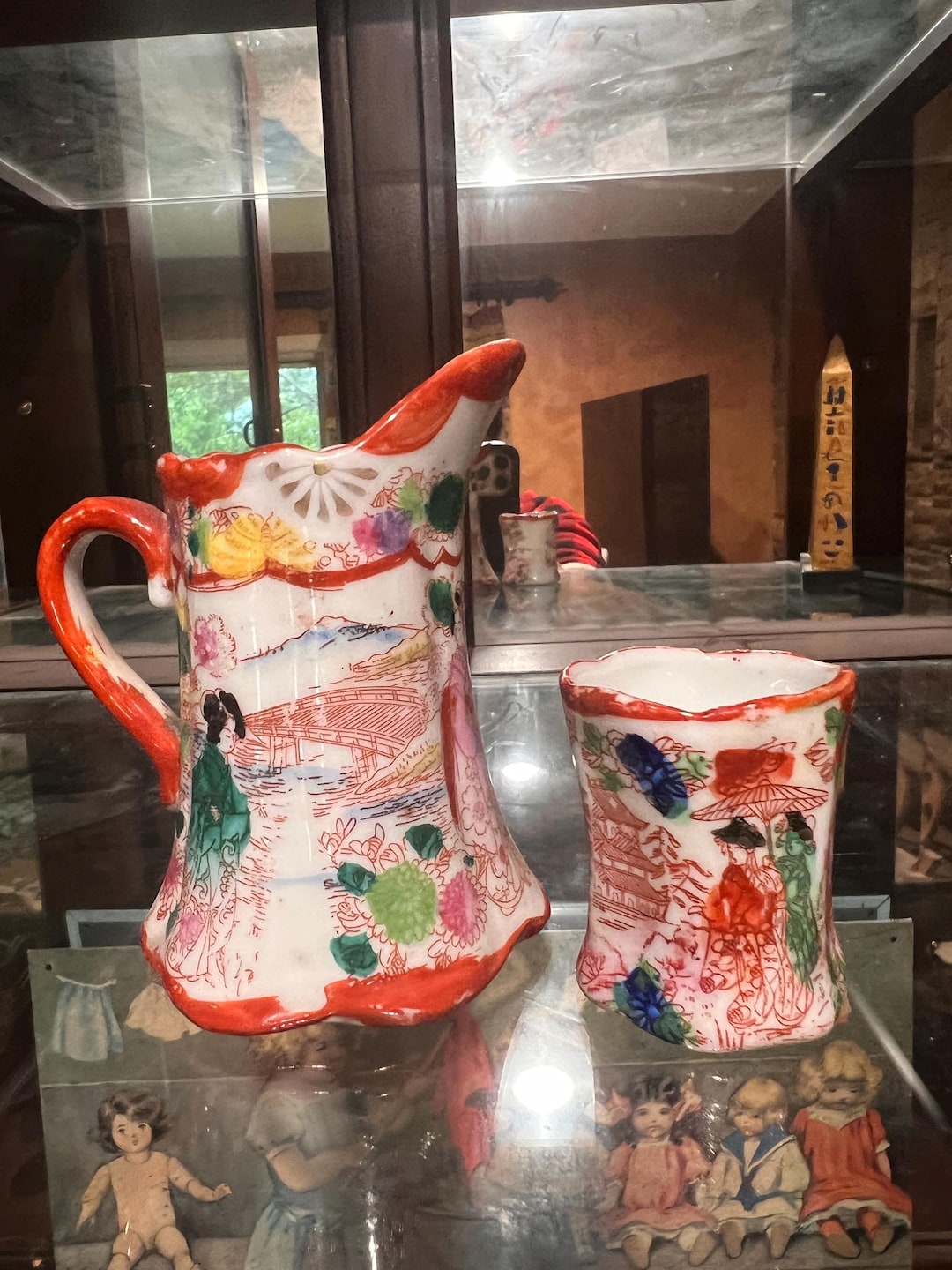 Early 20th Century Japanese Imari Porcelain Cream Pitcher 2 Piece ...