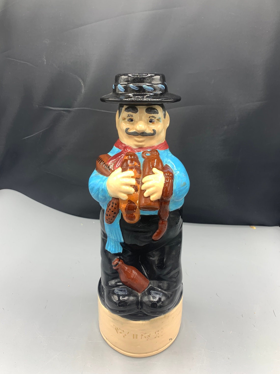 Ceramic wine decanter man with hat | Etsy