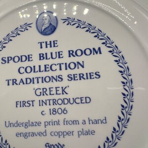 Spode Blue Collection Plates Lucano , Greek, Aesop’s Fables, Dinner ...