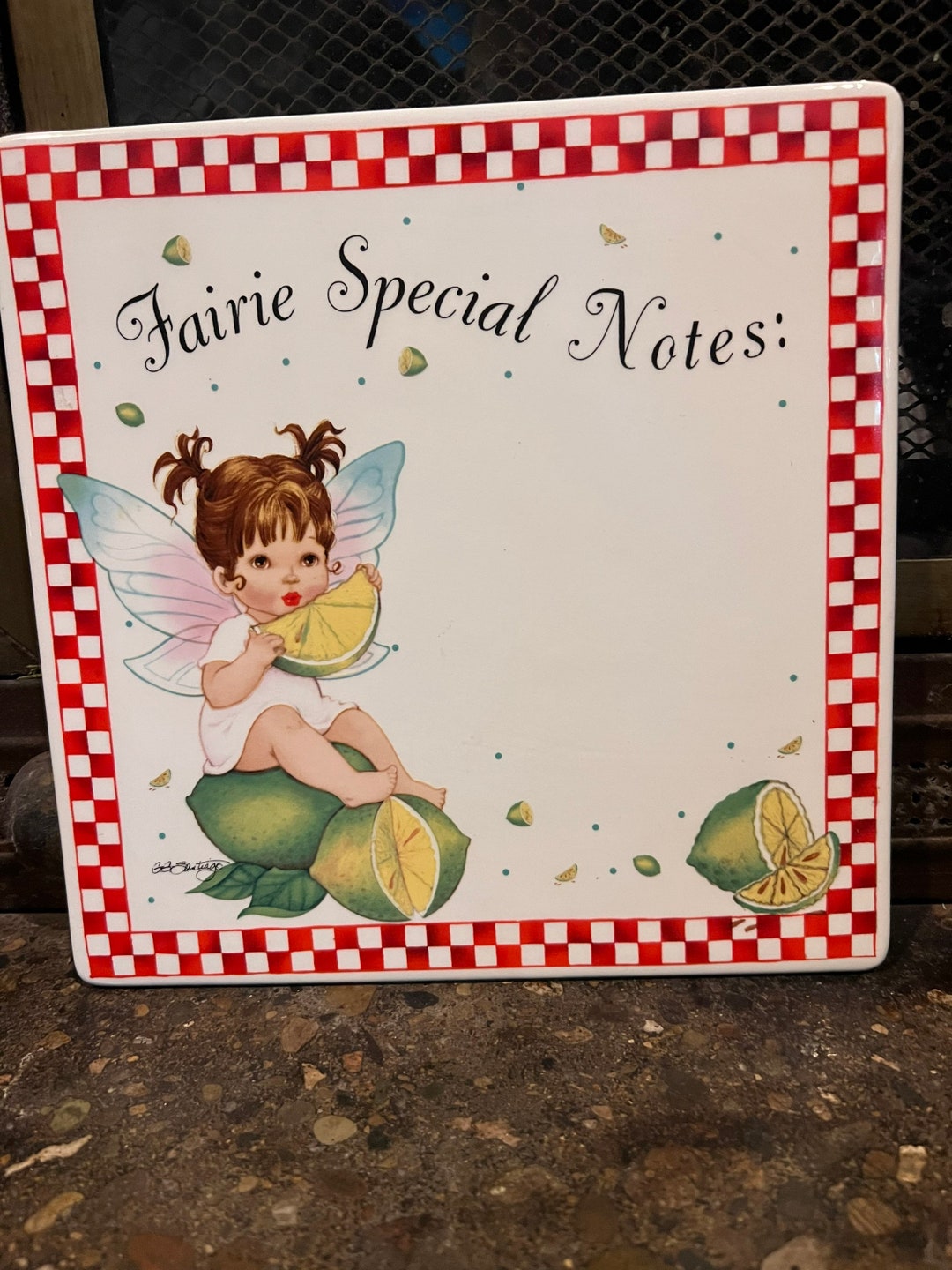 2003 GG Santiago Little Fairy Kitchen Wall Plaque/ Trivet/ Fairy Tail ...