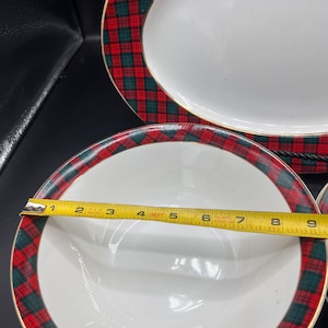 Horchow Gold Tartan Serving Dishes Dinner Plates - Etsy