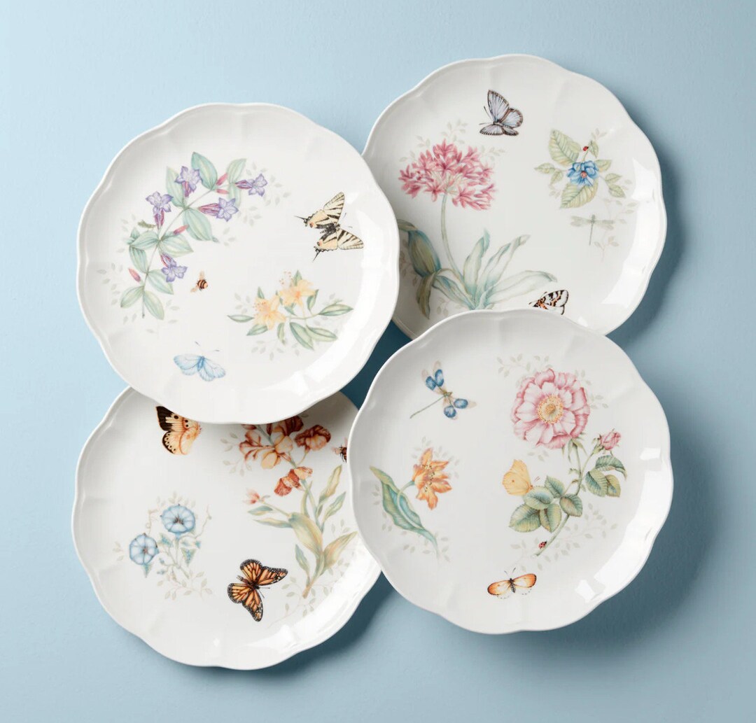 Butterfly Meadow 4-piece Dinner Plate Set - Etsy