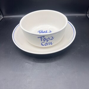 Clay Design Popcorn” Pottery Bowl and Platter / Ceramic Popcorn Set ...