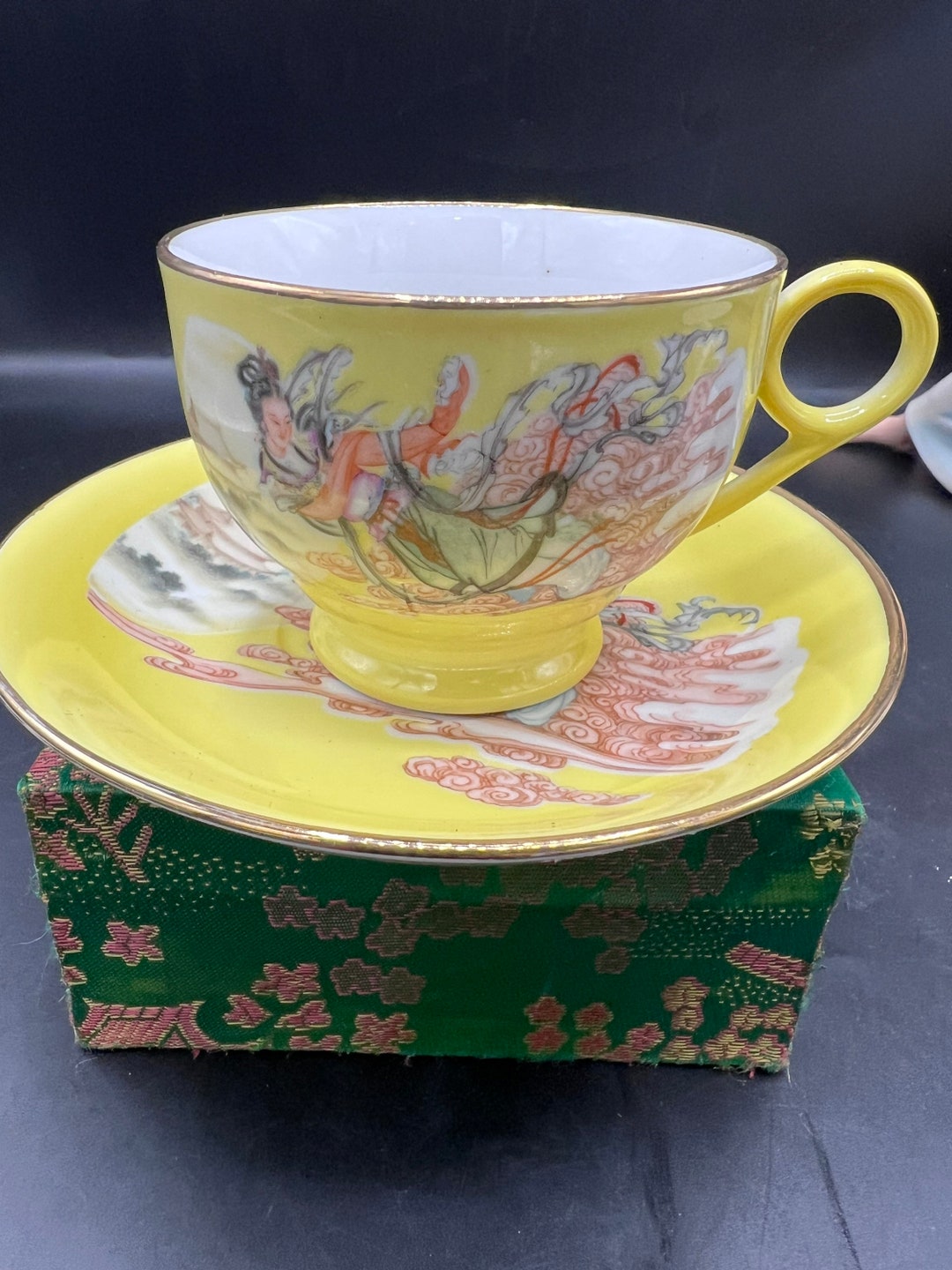 Vintage Geisha Design Porcelain Tea Cups , Vintage China Porcelain ...