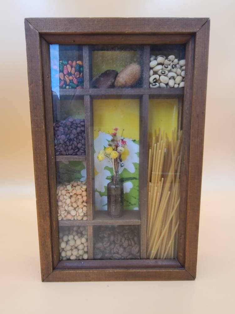 Vintage Kitchen Decor Wood Shadow Box Display Case and Utensil - Etsy