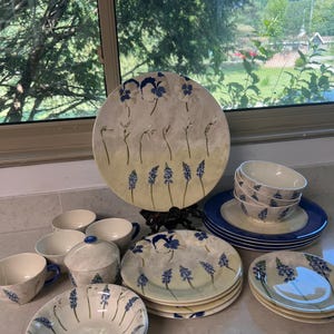 Faïencerie De Gien France Alice, Dinner Set 24 Pieces With Platter and ...