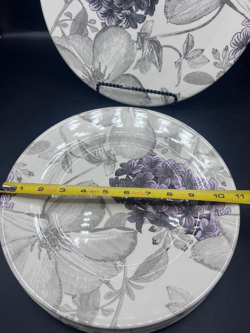Clematis Purple by ANDREW TANNER England Dishes Dinner Plates Serving ...