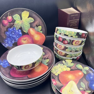 Furio Fruit Dinnerware 5 Pieces , Dinner Plates, - Etsy