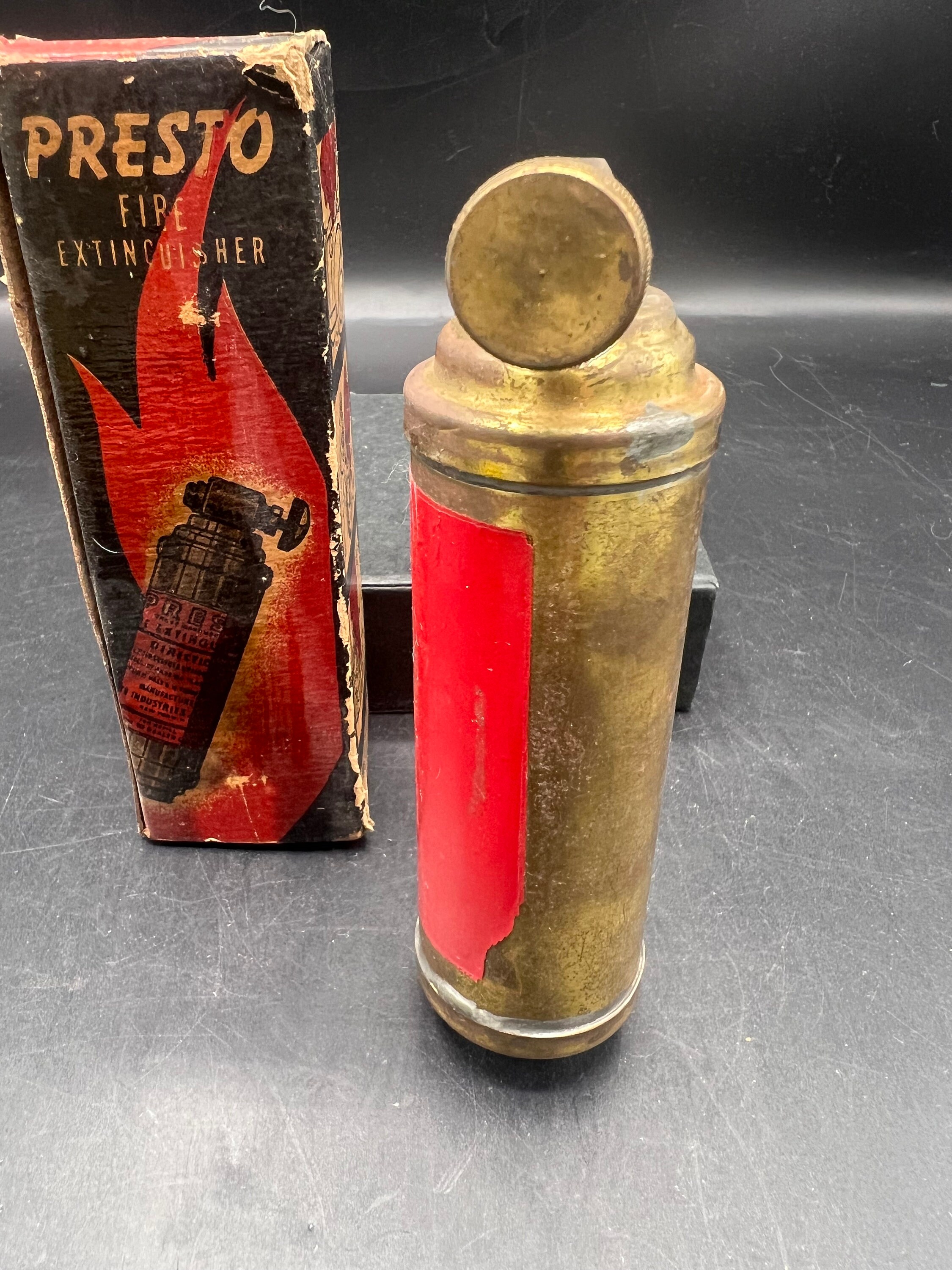 1940 S 1950 S Vintage Presto Brass special FIRE EXTINGUISHER W box Etc. Etsy UK