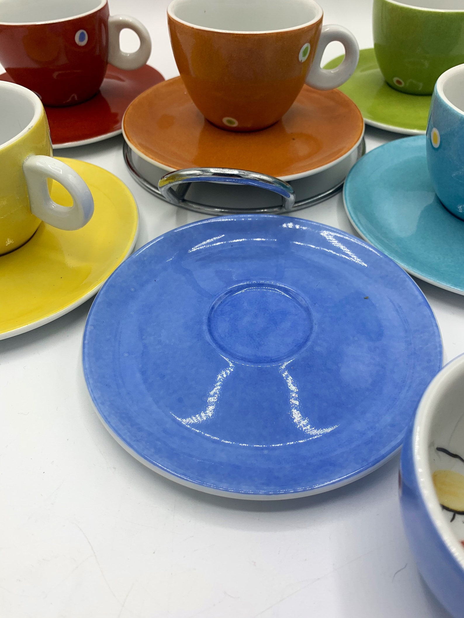 Schmid Vintage Tea Cup Set of 6 With Metallic Retro Holder - Etsy