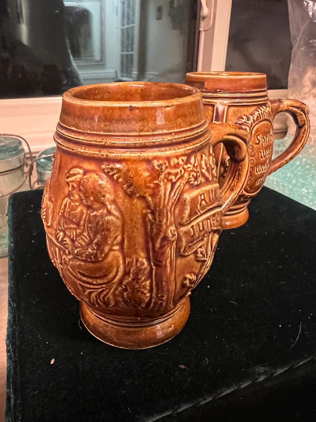 Vintage Thewalt West German Beer Stein Set of 2 , 5.25”T 4”W/ Ceramic ...