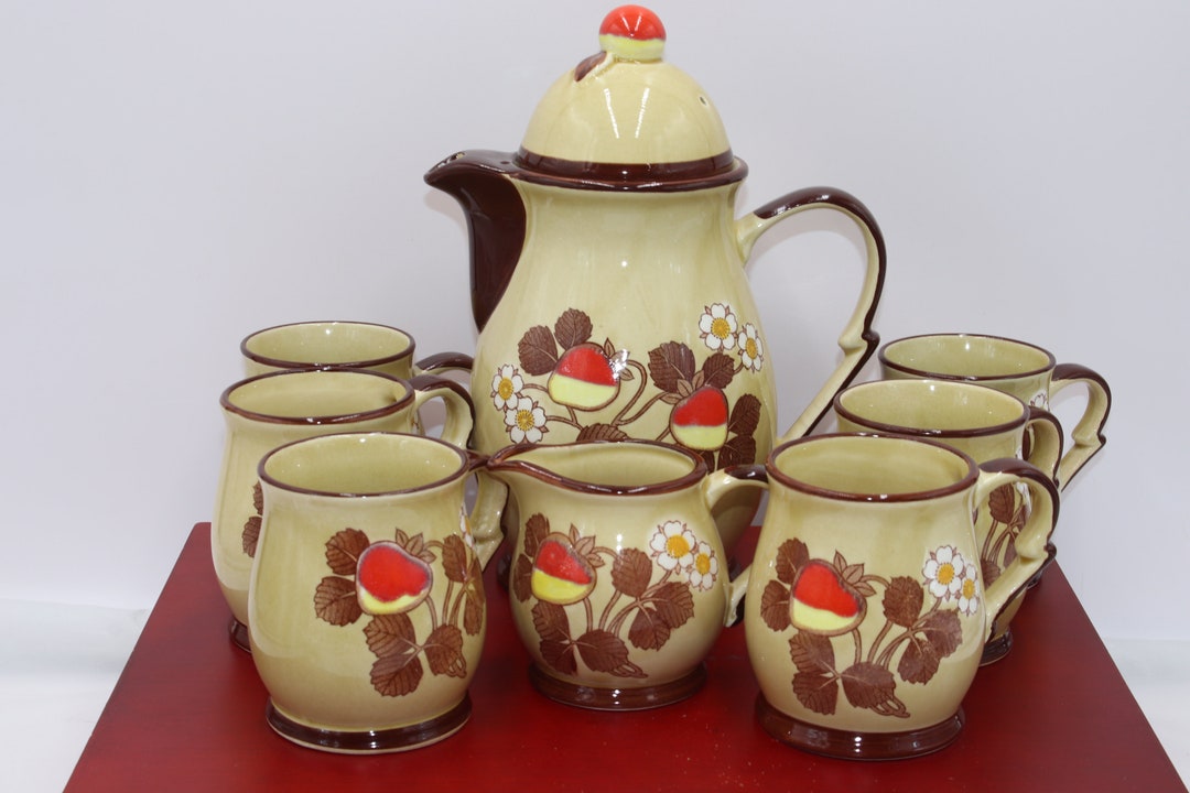 Antique Vintage Japan Ceramic Hand Painted Tea Set/traditional Wine ...