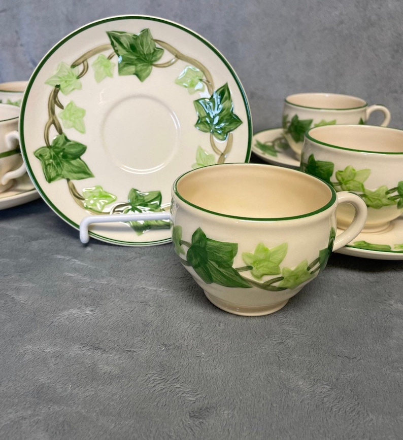 Footed Cup & Saucer Ivy (american)by FRANCISCAN, Franciscan Ivy Round ...