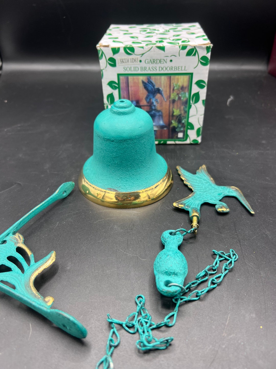 Vintage Garden Solid Brass Bell/ Hummingbird, Vivid Color/new in Box - Etsy