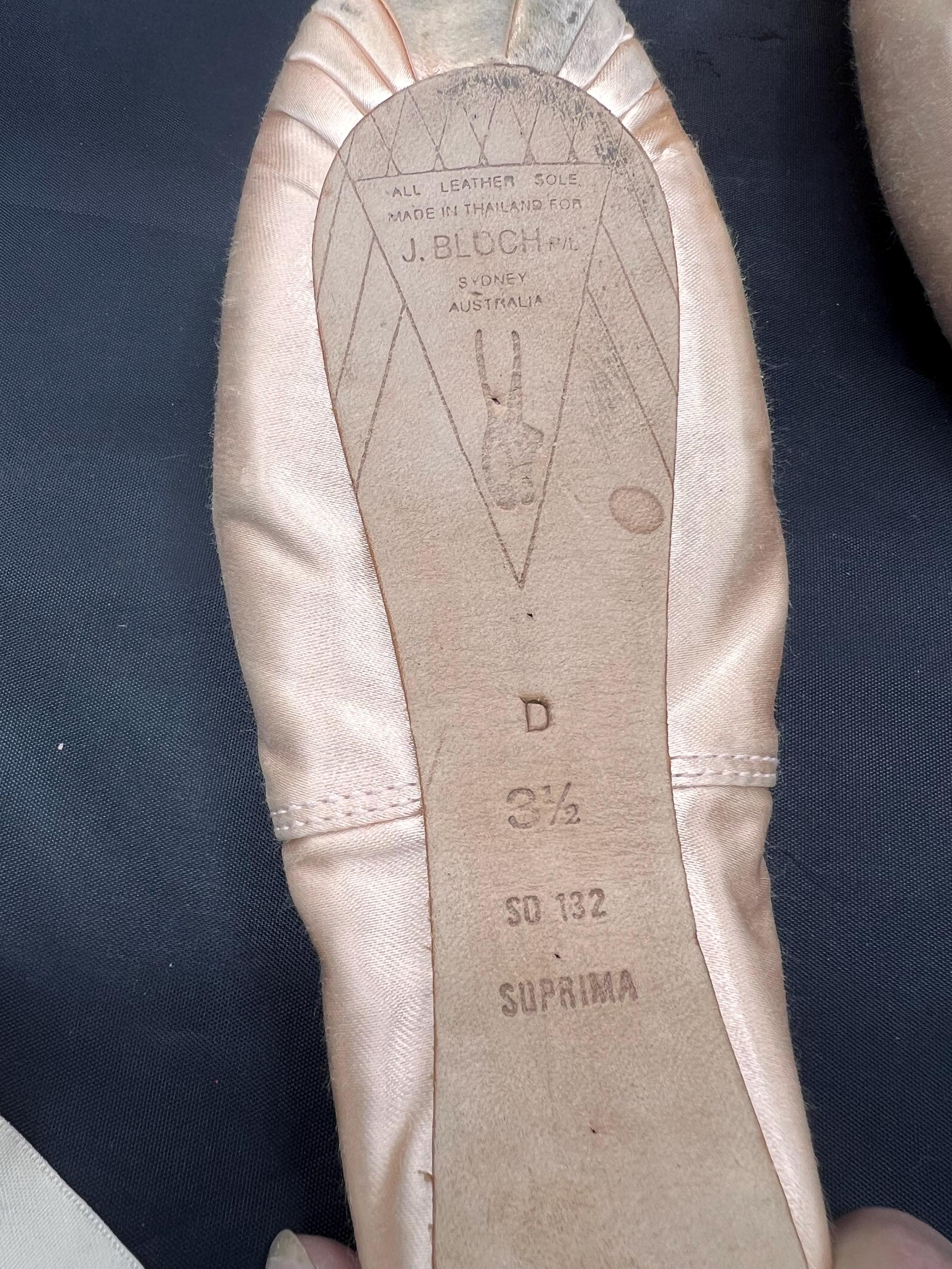 Beautiful Real J Bloch Suprima SD 132 Ballet Pointe Shoes! Sz. 3 1/2 ...