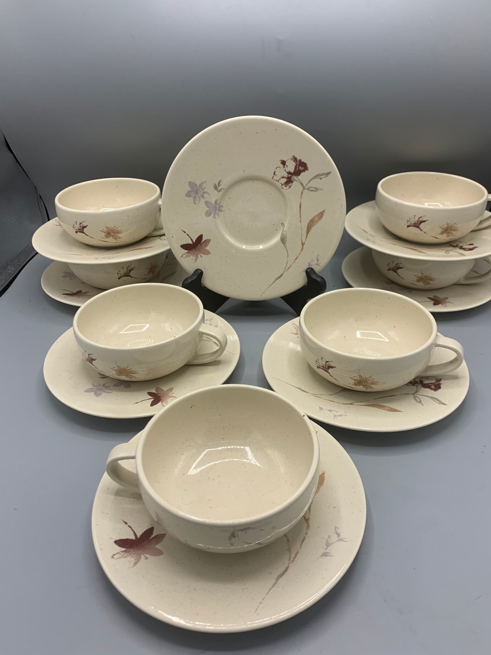 Calvin Klein Cappuccino Wide Cups and Saucers Set of 2 - Etsy